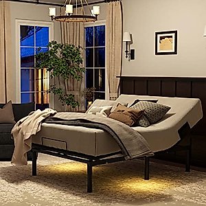 FLEXISPOT S3 Adjustable Bed Frame Base Queen, Wireless, 5 Minutes Quick Assembly, Zero Clearance, Zero Gravity, Whisper Quiet Durable Motor, Mattress Holder, Anti Snore, Best Gift for Family
