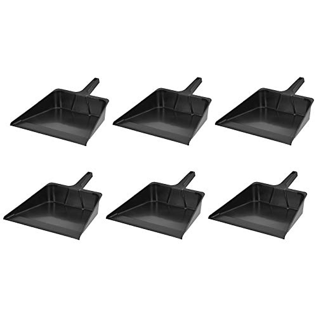 AmazonCommercial 16" Jumbo Dust Pan and Brush Set - 6-Pack