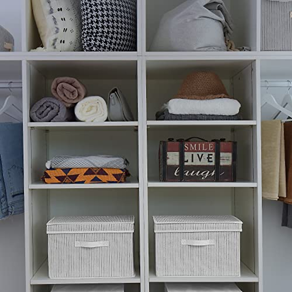 GRANNY SAYS Bundle of 1-Pack Extra Large Storage Bins for Closet & 2-Pack Closet Storage Bins