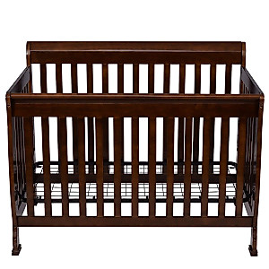 Costzon Baby Convertible Crib, Solid Wood Construction Toddler Nursery Bed (Dark Chocolate) , 53.5"(L) X 32"(W) X 41"(H)