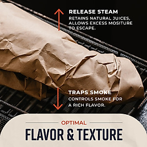 Brown Kraft Butcher Paper Roll - 18 Inch x 100 Feet - USA Made - Food-Grade Paper for Wrapping and Smoking Meat, BBQ, Grilling, Perfect Brisket Crust - Durable, Unbleached, Uncoated & Unwaxed