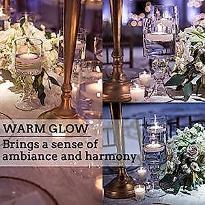 CIPHANDS 36 Pack Floating Candles, 3'' White Unscented Dripless Wax Burning Candles, for Cylinder Vases, Weddings, Party and Holiday