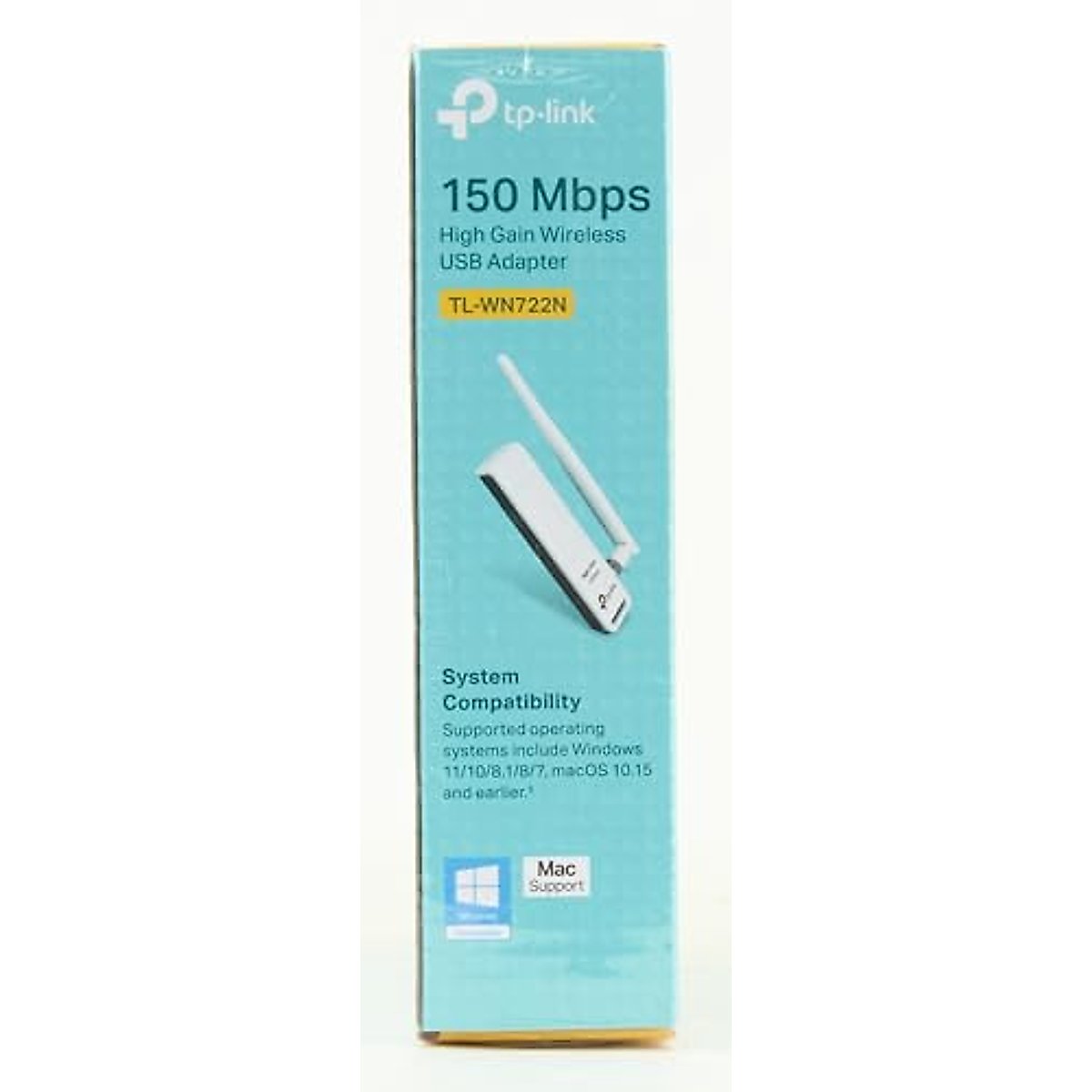 TP-Link Nano USB Wifi Dongle 150Mbps High Gain Wireless Network Adapter for PC Desktop and Laptops. Supports Win10/8.1/8/7/XP Linux 2.6.18-4.4.3, Mac OS 10.9-10.15 (TL-WN722N)
