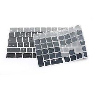 Boaulee Ultra Thin Silicone A1843 Keyboard Cover Skin for iMac Full Size Wireless Numeric 2017-2019 Magic Keyboard with Numeric Keypad MQ052LL/A A1843 US Layout (Gradient Gray)