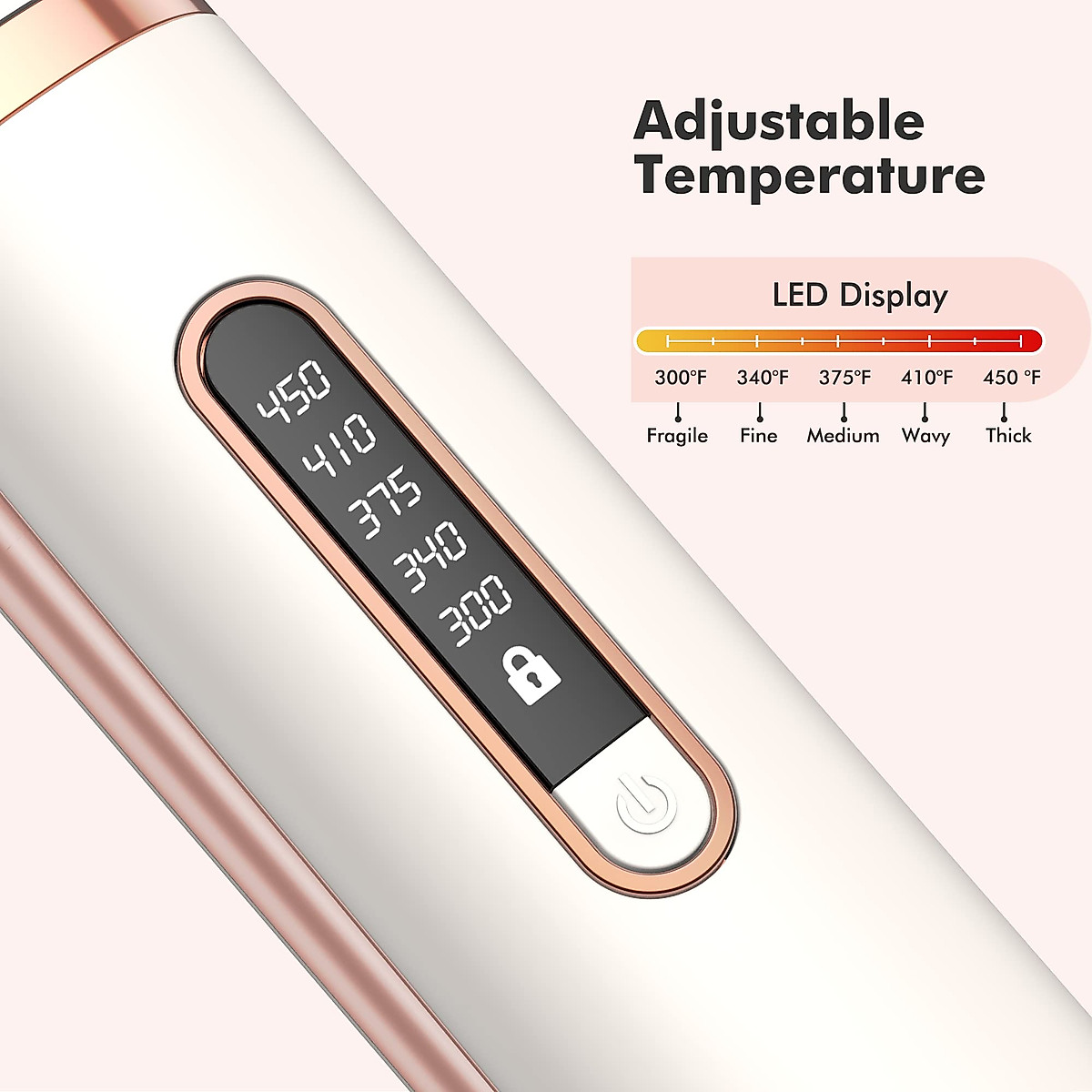 EasyinBeauty Hair Straightener Flat Iron with Ionic Infrared, 1 Inch Professional Hair Straightener and Curler 2 in 1, Ceramic Tourmaline Flat Iron with 5 Adjustable Temp, LED Display, Fast Heating