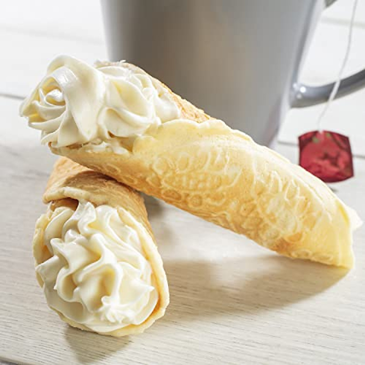 MasterChef Krumkake Baker-Make 2 Homemade Pizzelle Like Cookies, Great for Cannoli Filling & Waffle Cones, Fun Nonstick Electric Iron Press Kitchen Appliance-Home Made Treats