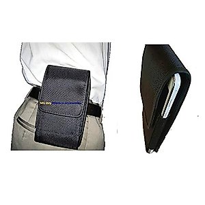 Mgbca Nylon, Tablet Sleeve Pouch, Extended Vertical Black Holster Pouch Case W/Fixed Belt Clip fits Amazon Kindle Fire 6.0 Inch 4th Gen Tablet