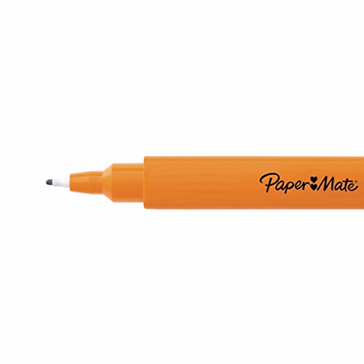 Paper Mate Handwriting Triangular Pens, Washable Black Ink, Orange Barrels, 24 Count (2021788)