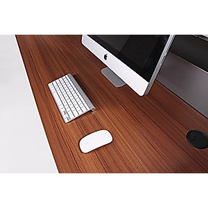 GW FURNITURE Modern Space Grey Reception Desk (71 inch) with Quartz Stone Counter TOP