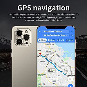 MINIKID Unlocked Smartphones, Pro Max Android 9.1 Smart Phone HD Full Screen Phone, Dual SIM Unlocked Cell Phone, 4+32G RAM 6.8inch Water Drop Screen Touch Screen Mobile Cell Phone (Gold)