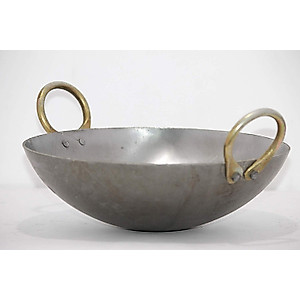 Traditional Indian Handmade Iron Kadai Cooking Wok Iron Wok Kadhai 1 Litre Iron Kadhai