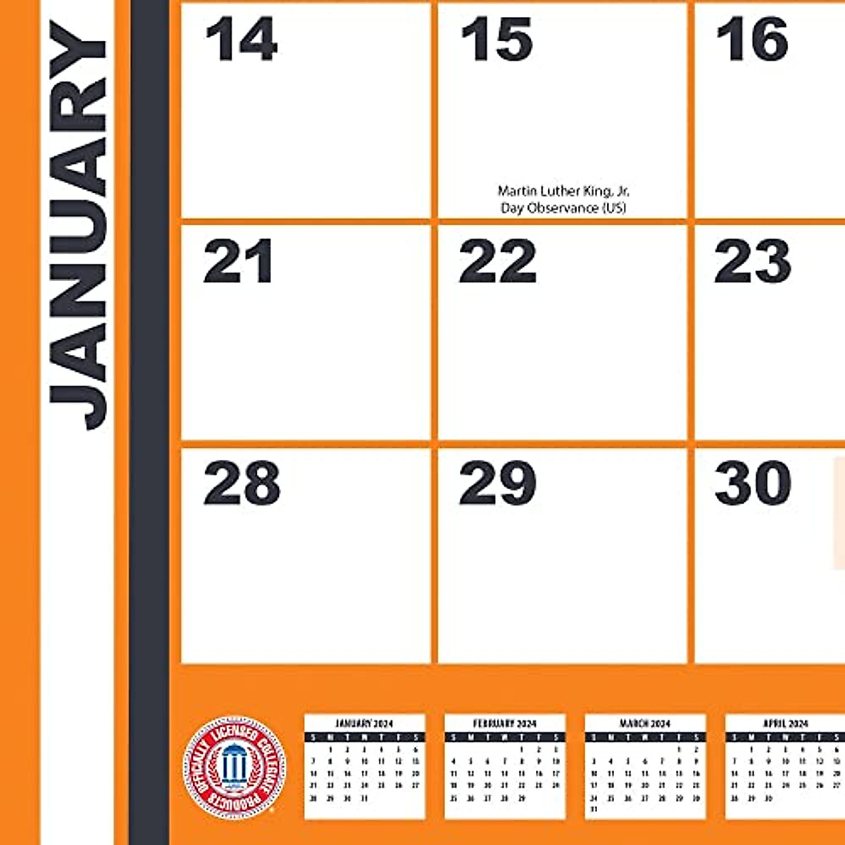TURNER SPORTS Tennessee Volunteers 2024 22X17 Desk Calendar (24998061489)