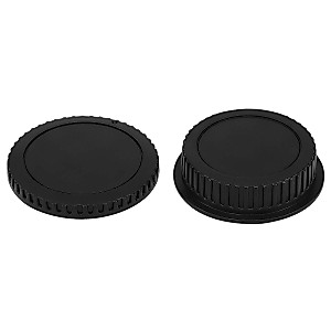 Haoge Camera Body Cap and Rear Lens Cap Cover Kit for Canon EOS EF EF-S EFS Mount Camera Lens Such as Rebel XT XTi XS XSi T1i T2i T3 T3i T4i T5 T5i T6 T6i T6s T7 T7i SL1 SL2 SL3
