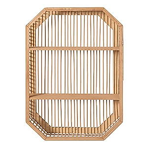 Vintiquewise Decorative Rectangle Display Shelf with 2 Shelves for The Dining Room, Living Room, or Office.