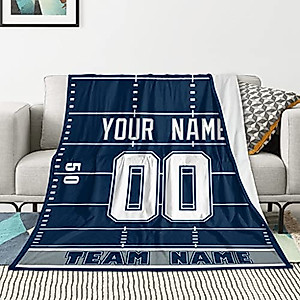ANTKING Dallas Throw Blanket Personalized Custom Any Name and Number for Men Women Youth Gifts