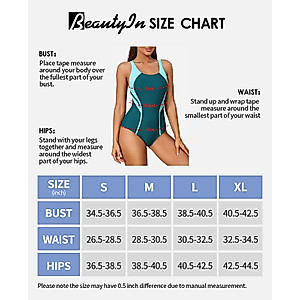 beautyin Plus Size One Piece Swimsuits for Women Athletic Sports Swimwear Bathing Suit