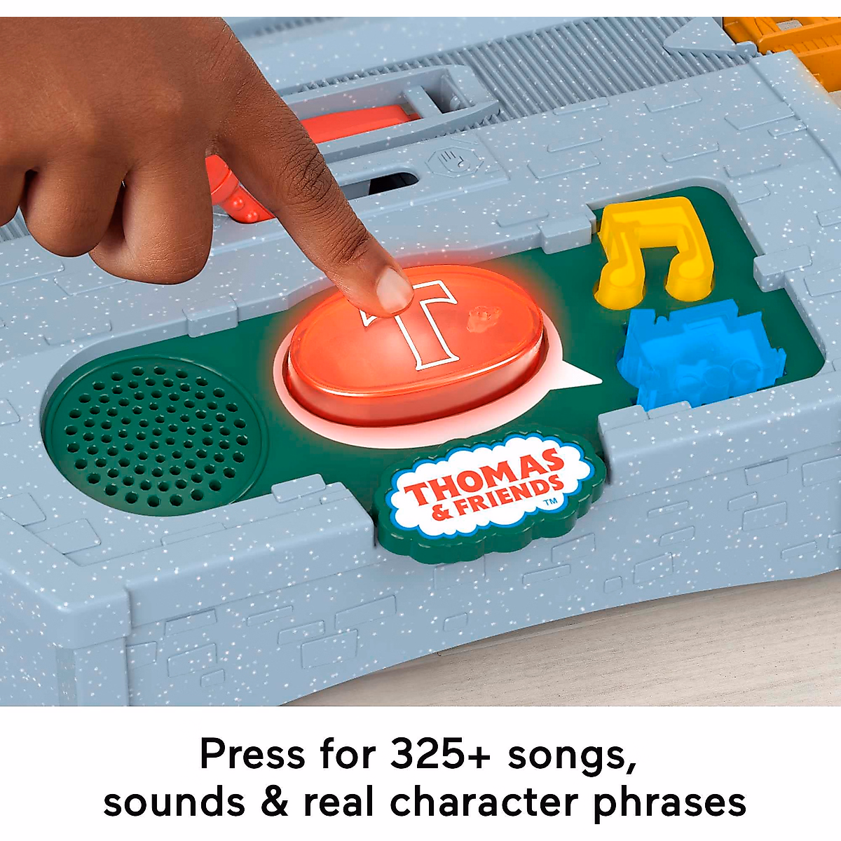 ​Thomas & Friends Motorized Toy Train Set, Talking Cranky Delivery with Track, Sounds & Phrases for Pretend Play Preschool Kids Ages 3+ Years