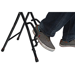 Gator Frameworks Guitar Seat with Padded Cushion, Ergonomic Backrest and Fold Out Guitar Stand; Holds both Acoustic and Electric Guitars (GFW-GTR-SEAT)