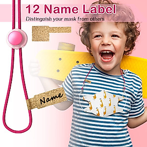 Tripho 10pcs Elastic Mask Lanyard Upgraded No Sharp Zinc Alloy Safe Hook and Name Tag, Adjustable Length Elastic Strap, Ear Saver Mask Extender Mask Holder for Kids Adults