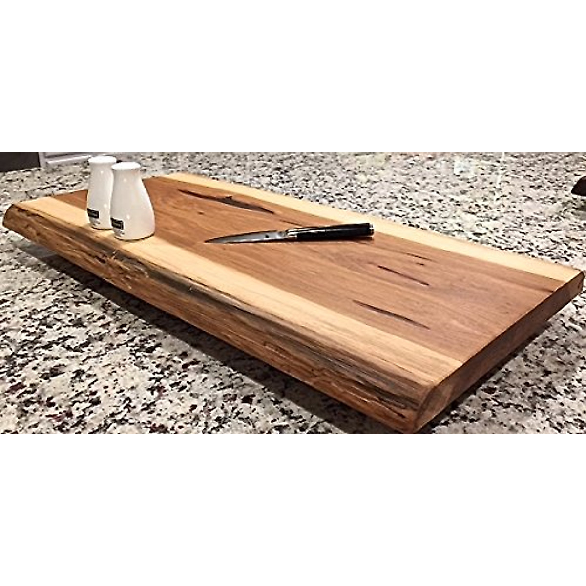Black Walnut Large, Gorgeous, Full-of-Character, Forest-to-Table Solid Double Live Edge Wood Charcuterie/Appetizer/Dessert/Grazing/Serving Board. 100% USA Handcrafted. 27 x 14.5 x 1.25".