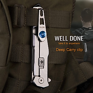 Tactical Folding Pocket Knife for men,14C28N Stainless Steel Blade,Frame Lock,G10 Handle,EDC Small Camping Knives Belt Clip Carry,Lightweight Survival Hunting Flipper Microtech Elemental Bushcraft Hiking Sharp Gear Tool Father Dad Gifts Ruike p108