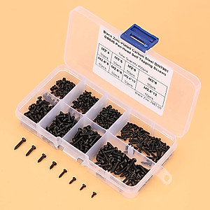 400Pcs M2/M2.6 Self Tapping Screws Assortment Set, Stainless Steel Cross Pan Head Self Tapping Screws Set, for Plastic, Wood