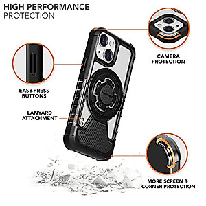 Rokform - iPhone 13 Mini Case, Crystal Series, Dual Magnet Plus MagSafe Compatible, Slim Magnetic Clear Apple Case, iPhone Cover with RokLock Twist Lock, Drop Tested Armor (Clear)