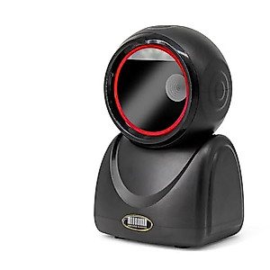 HXBER Barcode Scanner, 1D 2D QR Desktop Wired Barcode Scanner High-Speed Platform Hands-Free Automatic Sense Reader USB Port Plug&Play Compatible with Window Android System Image CMOS Sensor Suitable
