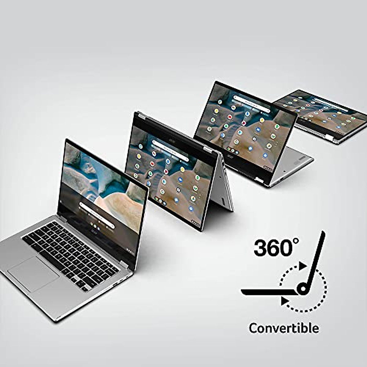 Acer Chromebook Enterprise Spin 514 Convertible Laptop | AMD Ryzen 5 3500C | 14" Full HD IPS Touch Display | 8GB DDR4 | 128GB SSD | microSD | Wi-Fi 5 | Backlit Keyboard | Chrome OS | CP514-1WH-R1H8