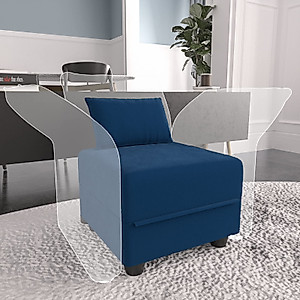 LLappuil Modular Sectional Storage Couch Ottoman Seats，Storage Ottoman Footrest Modules and Seat Cube Grey