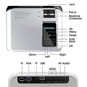 Thick Projector LED Mini Micro Portable Video Projector with USB for Game Movie Cinema Home Theater
