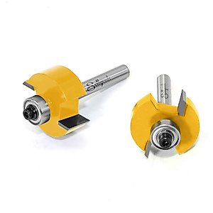 1/4 Inch Shank Rabbet Router Bit with 6 Bearings Set, SellyOak Multi Rabbeting Router Bit Set for Multiple Depths (1/8", 1/4", 5/16", 3/8", 7/16", 1/2" Interchangeable and Adjustable Bearings)