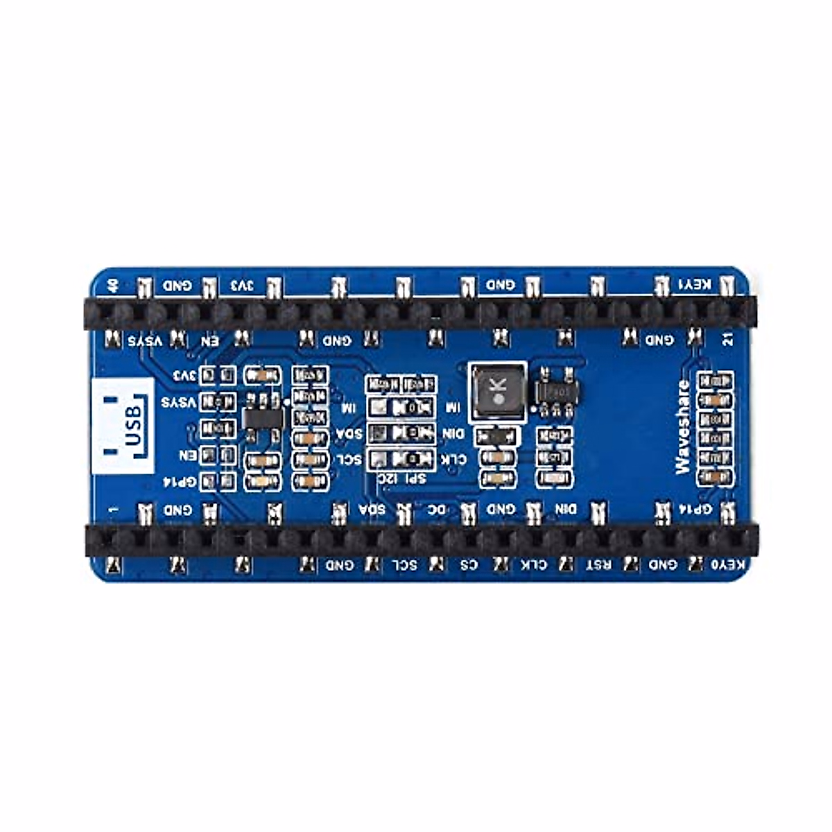 Waveshare 1.3inch OLED Display Module for Raspberry Pi Pico 64×128 Pixels with SPI/I2C Interface Embedded SH1107 Driver Comes with Raspberry Pi Pico C/C++ and MicroPython Demo