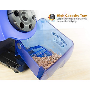 Bostitch Office QuietSharp 6 Electric Pencil Sharpener, Heavy Duty Classroom Sharpener, Size Selector with 6 Different Sizes, Perfect for Classroom and Homeschool Use, Blue