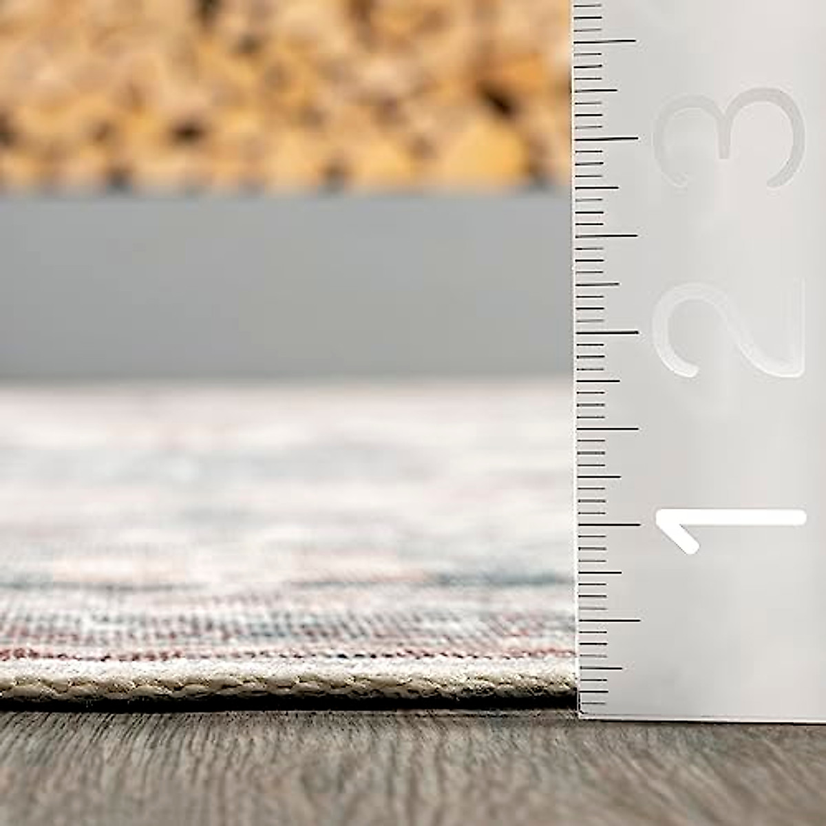 nuLOOM Bex Faded Stain-Resistant Machine Washable Area Rug, 8x10, Ivory Multi