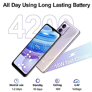 DOOGEE N50 2023 Unlocked Cell Phone, 15GB+128GB Android 13 Smartphone, 6.52" Display Android Phone, 50MP AI Camera Dual 4G Phones Unlocked, 90dB Loud Speaker, OTG, Fingerprint, T-Mobile - Pink