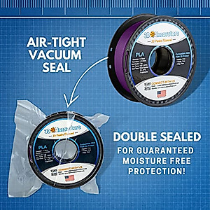 3D Innovators 3D Printer PLA Filament, 1.75mm, 1KG/2.2LB, Dimensional Accuracy +/- 0.02 mm (Real Purple)