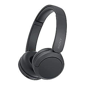 Sony WH-CH520 Wireless Bluetooth On-Ear Headset with Microphone (Black) Bundle with Bluetooth Locator (Works with Apple Find My) Keychain Bundle (2 Items)