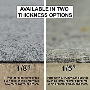 Mohawk Home 2 x 3 1/8 Low Profile Non Slip Rug Pad Felt + Rubber Gripper, Great For High Traffic Areas -Safe For All Floors