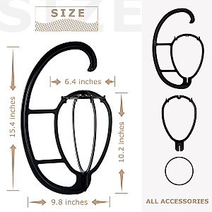 Dreamlover Hanging Wig Stand, Wig Drying Stand, 2 Sets