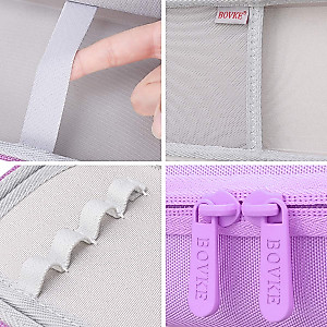 BOVKE Travel Case for 3M Littmann Classic III, Lightweight II S.E, Cardiology IV Diagnostic, MDF Acoustica Deluxe Stethoscopes - Extra Room for Taylor Percussion Hammer and Penlight, Purple