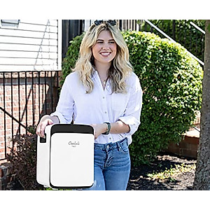 Cooluli 10L Mini Fridge for Bedroom - Car, Office Desk & College Dorm Room - 12V Portable Cooler & Warmer for Food, Drinks, Skincare, Beauty, Makeup & Cosmetics - AC/DC Small Refrigerator (White)