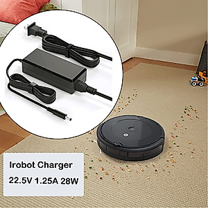 Roomba Charger 22.5V 1.25A AC Adapter for Irobot Roomba 550, 595, 400, 500, 600, 700, 800,880 Series; 770 650 Pet 560 780 630 530 760 700 500 620 4210 540 and More[9.8FT Power Cord]