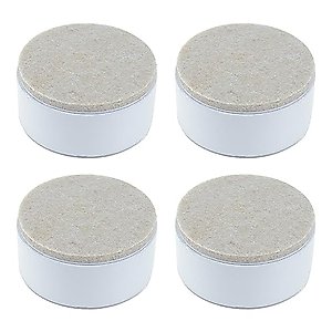 KUMGROT 4 Pcs Height 1.81" Bed and Furniture Risers Heavy Duty Round Sofa Table Risers Lifts with Felt Pad for Dresser Bed Chair (White)