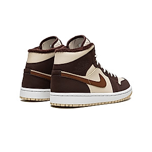 Jordan Womens WMNS Air 1 MID SE DO6699 200 Brown Basalt Fleece - Size 12W
