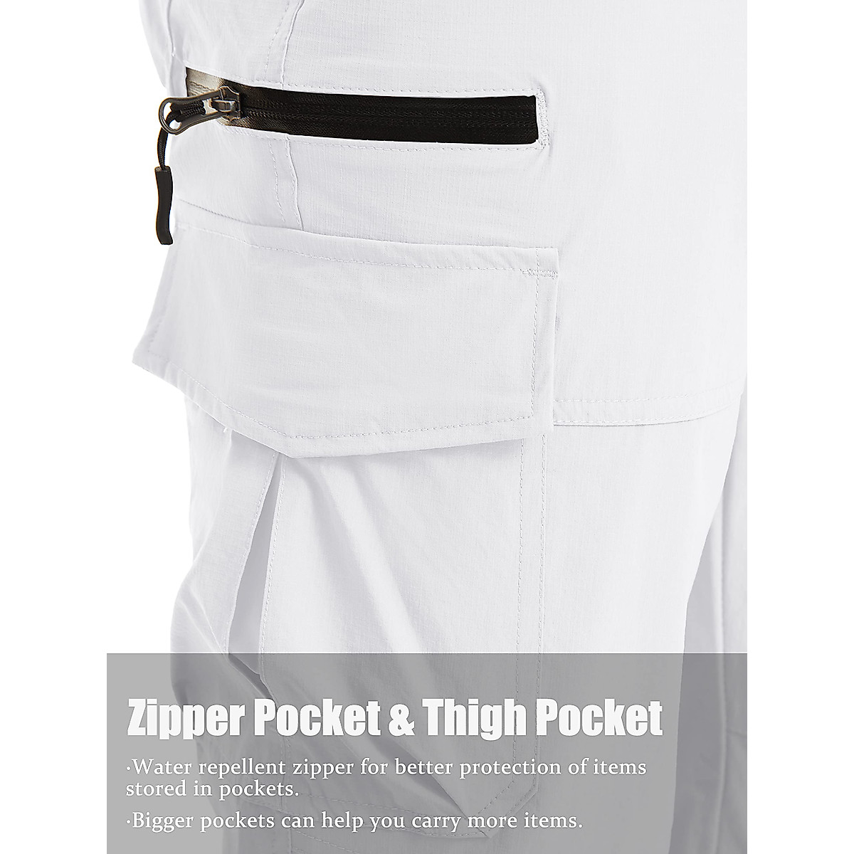 TACVASEN Casual Cargo Pants Mens Hiking Fishing Shorts Workout Atheletic Shorts Below Knee Shorts Quick Dry Shorts with Multi Pockets Capri Pants