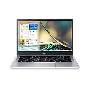Acer Aspire 3 A314-23P-R3QA Slim Laptop | 14.0" Full HD IPS Display | AMD Ryzen 5 7520U Quad-Core Processor | AMD Radeon Graphics | 8GB LPDDR5 | 512GB NVMe SSD | Wi-Fi 6 | Windows 11 Home,Silver