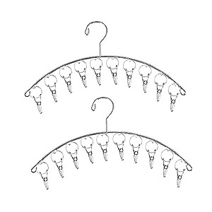 Zerodeko 2 Pack Clothes Hanger Drip Hanger Laundry Drying Rack Clothes Clips Laundry Hanger Clotheshorse Socks Rack drip Rack Coat Hanger