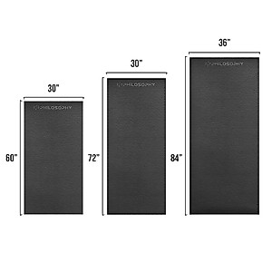Philosophy Gym Exercise Equipment Mat 36 x 84-Inch, 6mm Thick High Density PVC Floor Mat for Ellipticals, Treadmills, Rowers, Stationary Bikes
