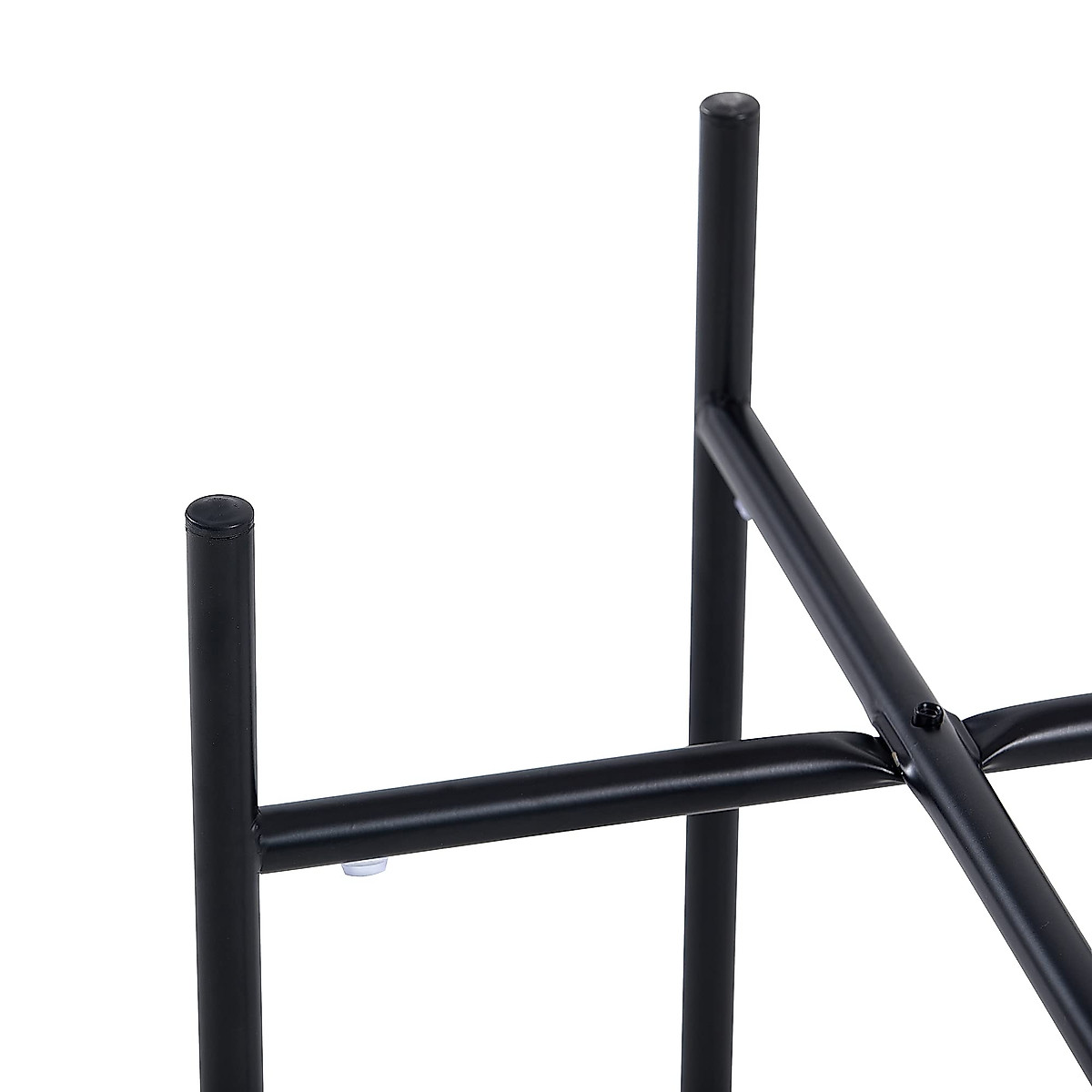 Aimerive Modern 2- Tier Side Table with Removable Marble Tabletop, Small End table with Metal Frame, Modern Round Nightstand for Bedroom, Living Room Coffee Table for Balcony Patio (Black)